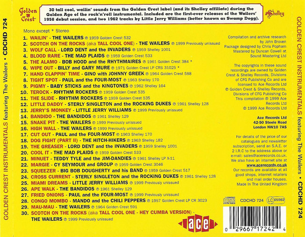 Golden Crest Instrumentals Featuring The Wailers