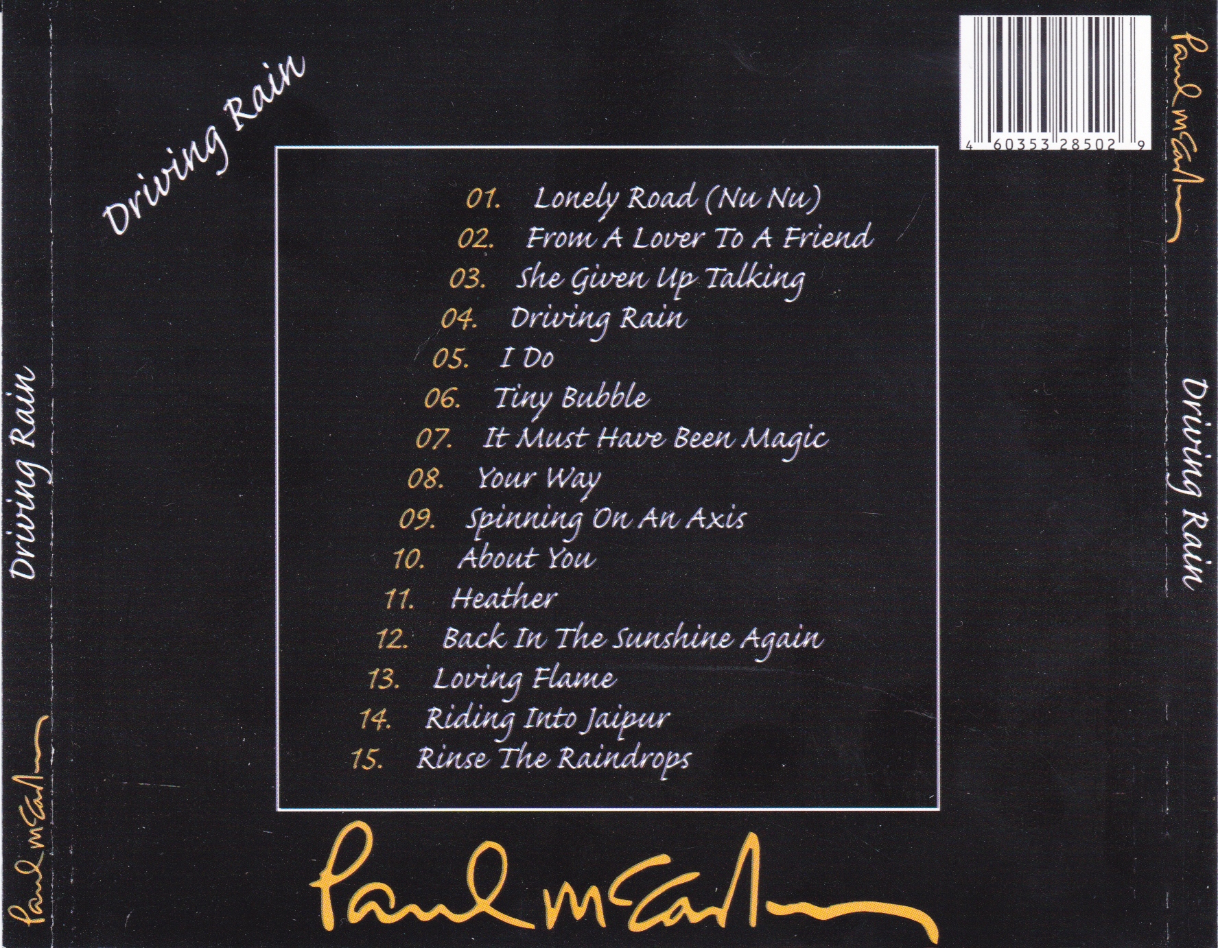 Paul McCartney - "Driving Rain" (2001)