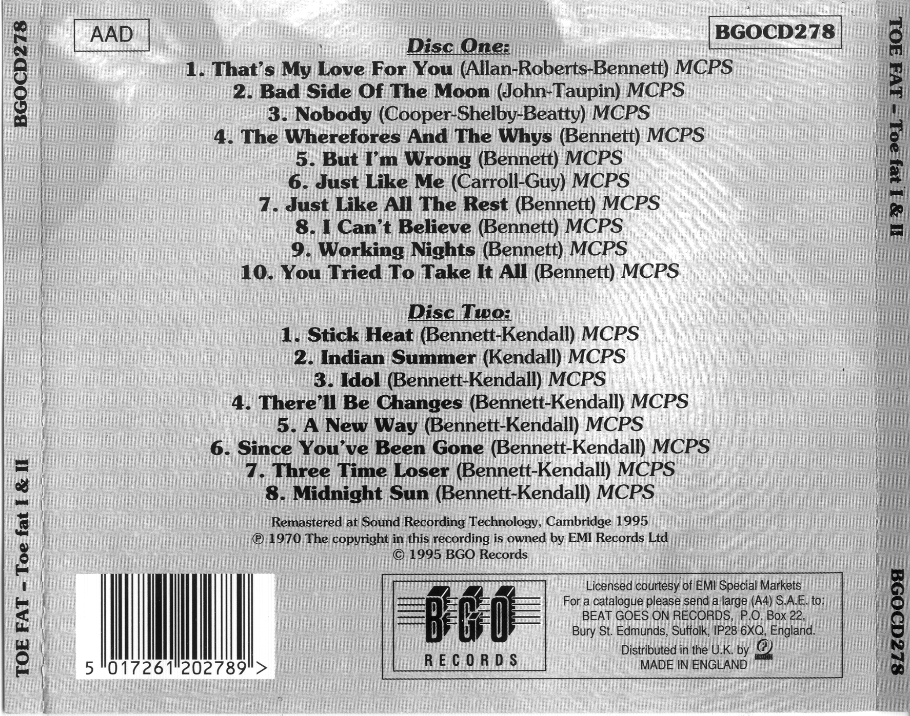 Toe Fat ‎альбом Toe Fat I & II (1970)