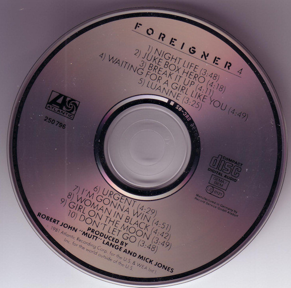 Foreigner альбом 4 (1981)