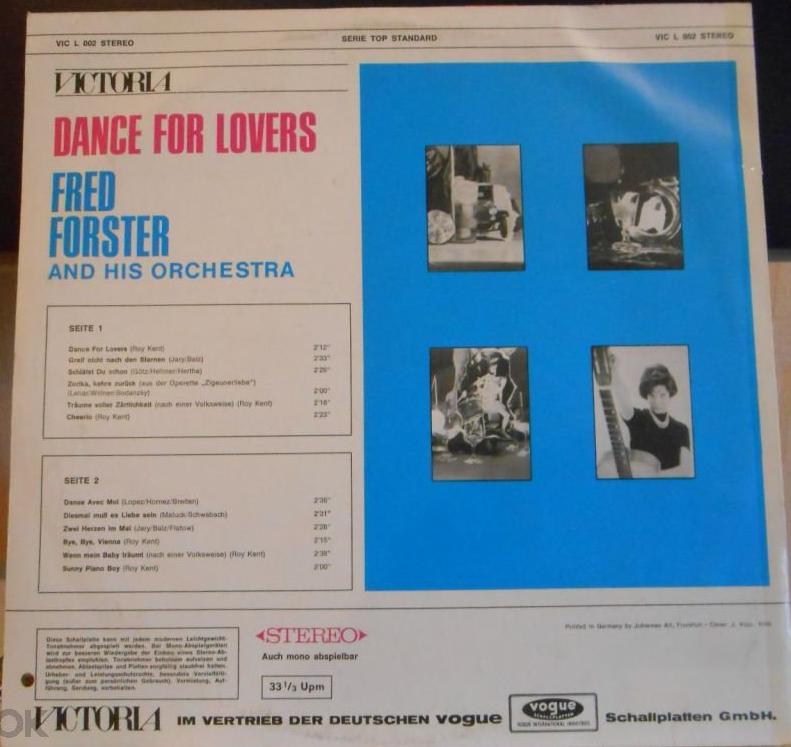 Orchestra Fred Forster ‎– Dance For Lovers