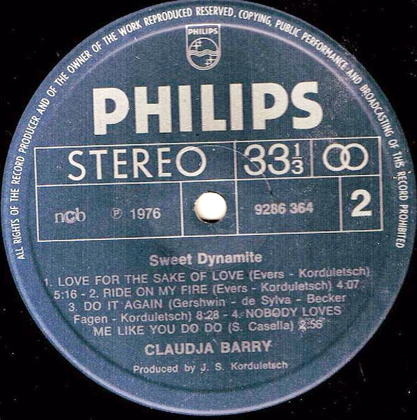 Claudja Barry (ex.Boney M) - Sweet Dynamite (1976)