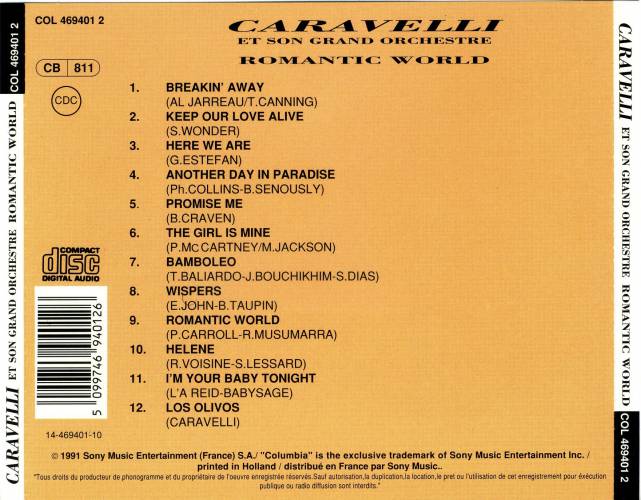 Caravelli Et Son Grand Orchestre – Romantic World